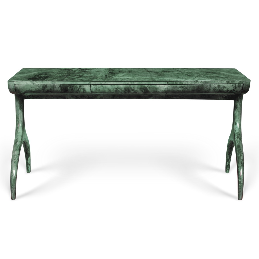 Alien Parchment Desk (Emerald Parchment) | Deco Webiste